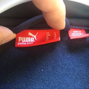 Puma | Jackets & Coats | Puma Navy Green Zipup Trackworkout Jacket L ...